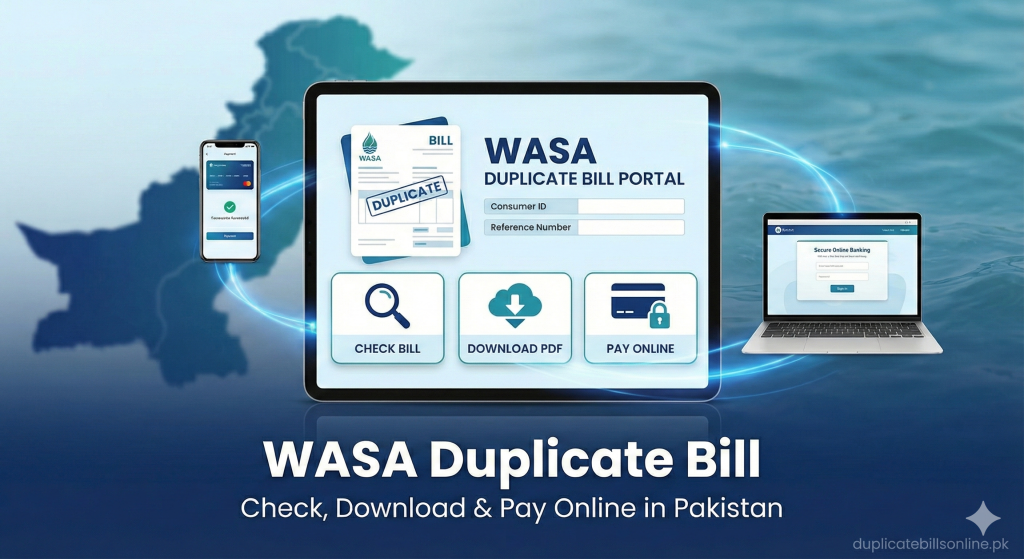WASA Duplicate Bill online 2025 – Verify, Check & Download